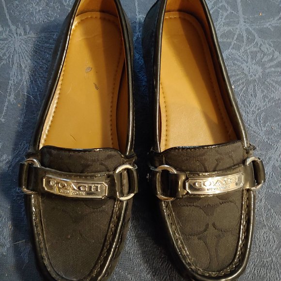 Coach | Shoes | Coach Felisha Signature Black Jacquard Loafers | Poshmark